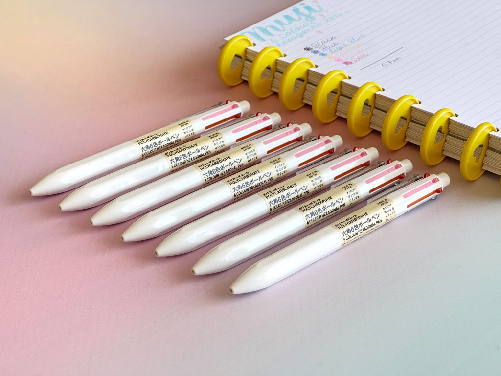 Muji 6 Colour Hexagonal Pen - Pau Papelería